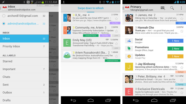 Gmail for Android gets new design Gmail for Android gets new design