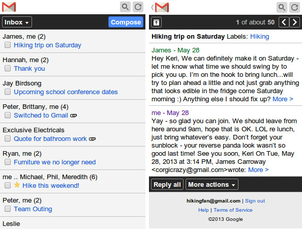 Gmail for feature phones gets a refreshed look Gmail for feature phones gets a refreshed look