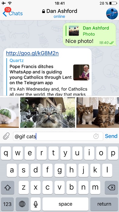 Telegram update brings improved voice messages, secret chats, photo ... Telegram update brings improved voice messages, secret chats, photo ...
