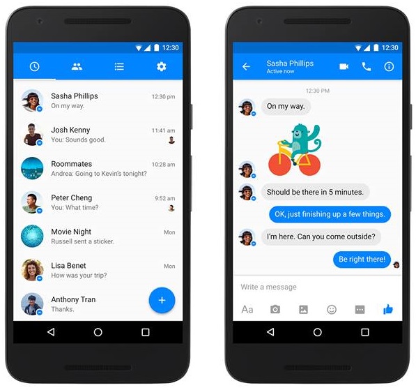 Facebook Messenger gets Material Design overhaul Facebook Messenger gets Material Design overhaul