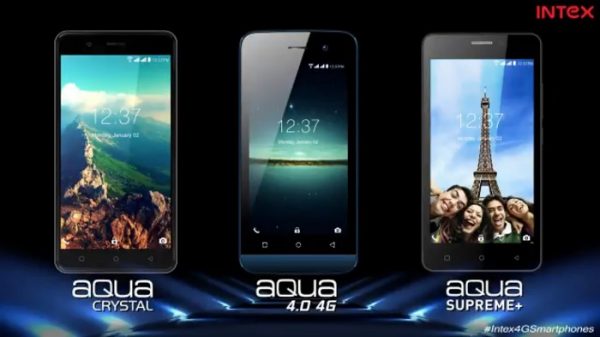 Intex Aqua 4.0 4G, Aqua Crystal and Aqua Supreme+ launched in India ...