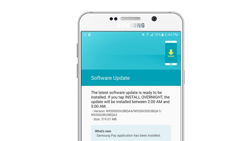 Latest update brings Samsung Pay app on Galaxy Note5 in India Latest update brings Samsung Pay app on Galaxy Note5 in India