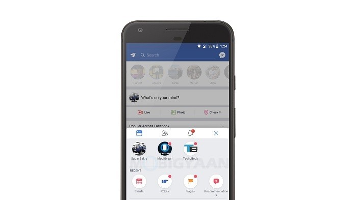 Facebook Testing Bottom Navigation Bar With Swipe Up Navigation Drawer