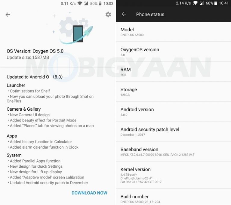 Android 8.0 Oreo based OxygenOS 5.0 update rolling out to OnePlus 5 ...