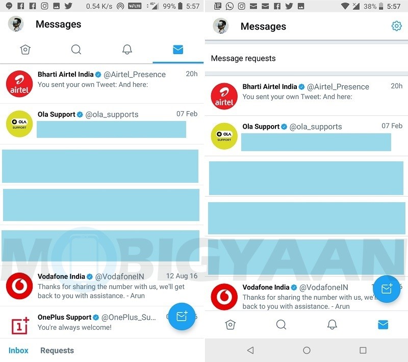 Twitter updates its Android app with a bottom navigation bar