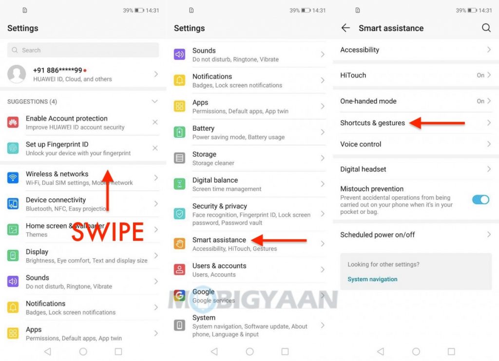 How to take screenshots with gestures [Honor 20 Guide]