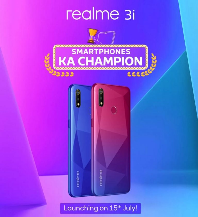 Realme 3i full specifications leaked ahead of its launch on 15th July