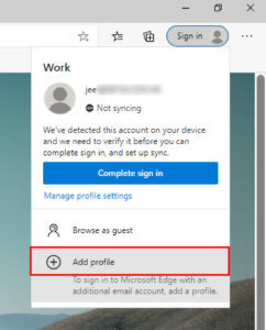How to create and manage multiple profiles in Microsoft Edge