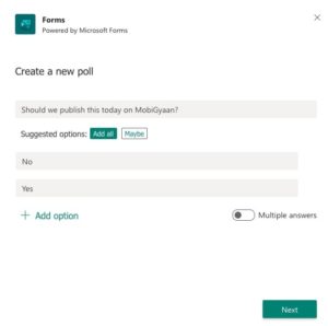 How to create a quick single-question poll in Microsoft Teams