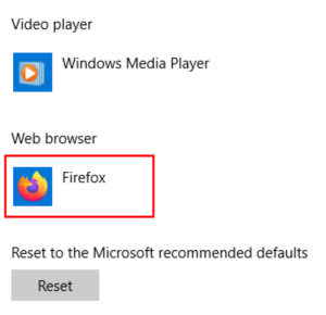 How to change Default Browser in Windows 10