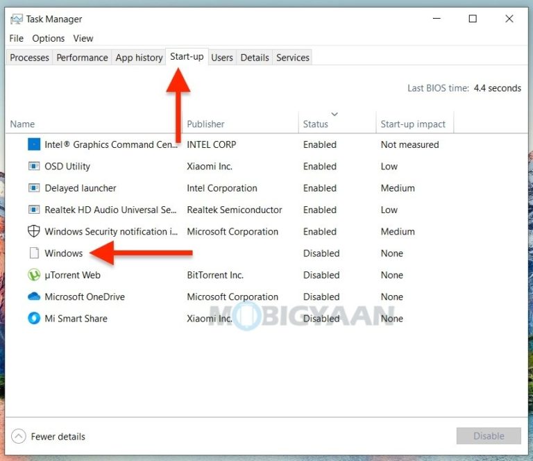 How to disable startup apps on Windows 10
