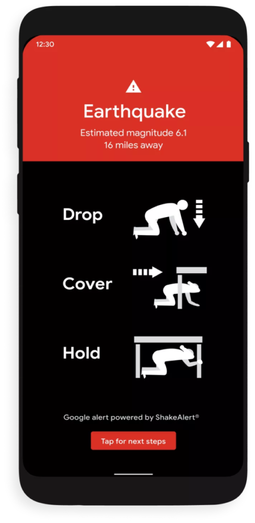 Google announces earthquake alert system for Android devices