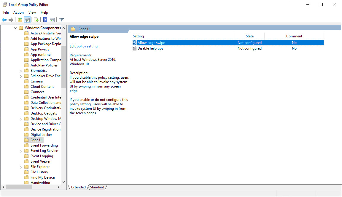 How to disable Edge Swipe feature in Windows 10 How to disable Edge Swipe feature in Windows 10