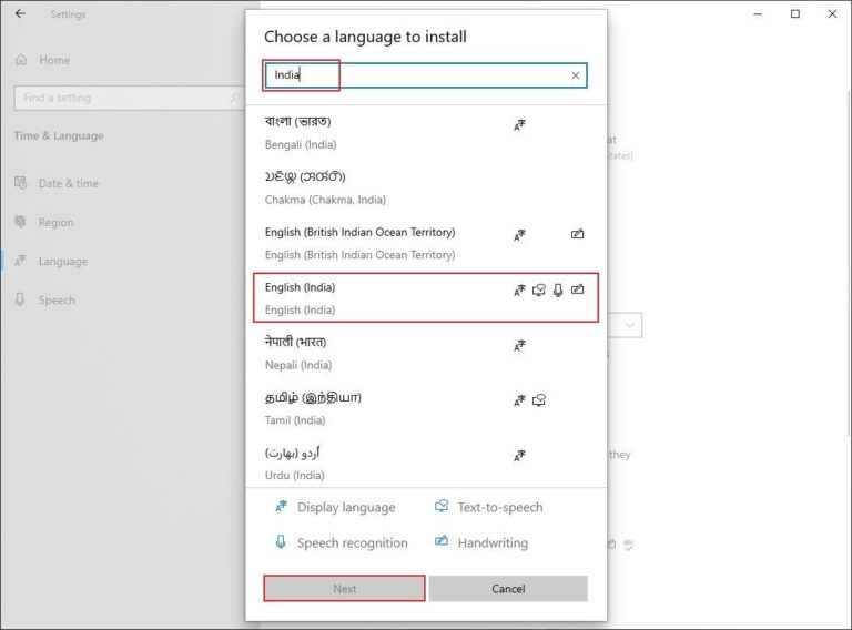 How to change language in your Windows 10 computer