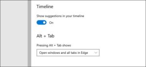 How to disable Microsoft Edge tabs in Windows task switcher