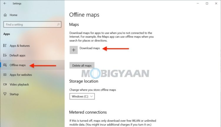 How to download offline maps on Windows 10