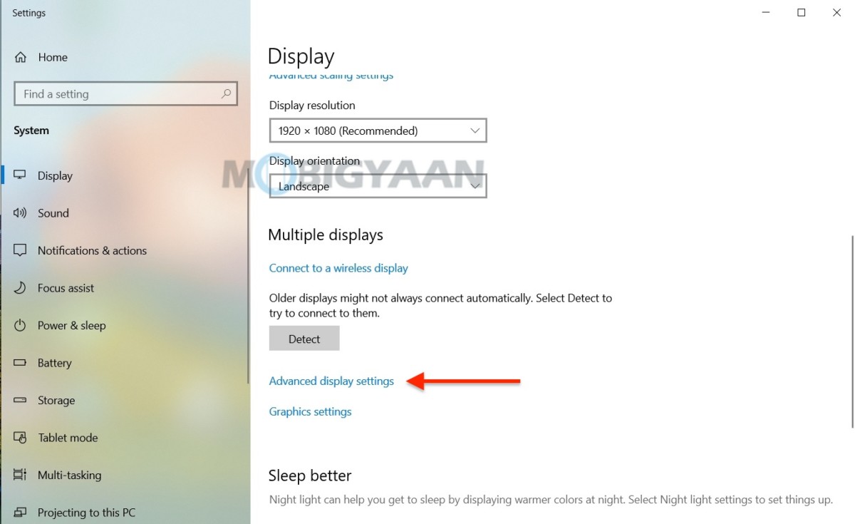 How to change the refresh rate of the display on Windows 10