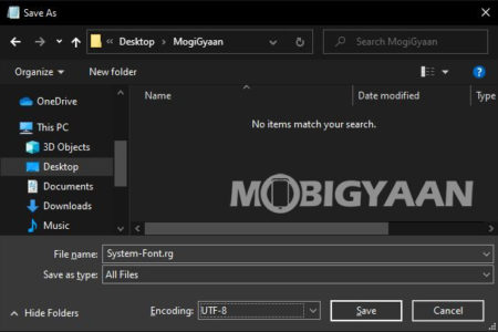 How to change default system font in Windows 10