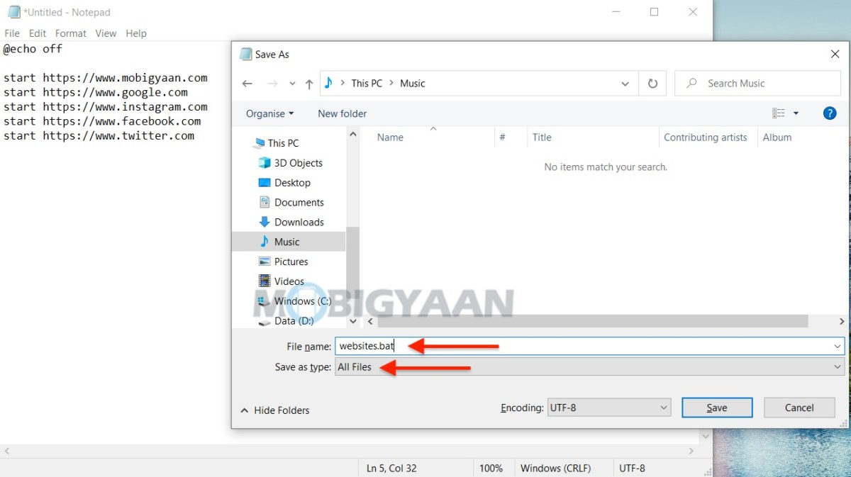 How to open multiple websites using a shortcut [Windows 10]