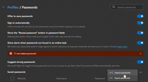 How to import passwords from CSV file in Microsoft Edge How to import passwords from CSV file in Microsoft Edge