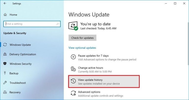 How to remove update KB5000802 from Windows 10
