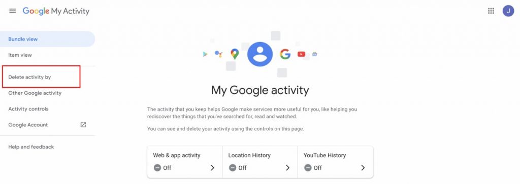 How to delete your Google search history data