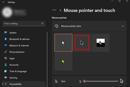 How to change mouse cursor to dark mode in Windows 11
