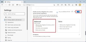 How to enable Security Mitigations feature on Microsoft Edge