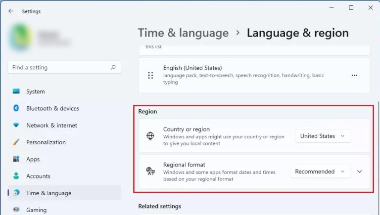 How to change region for Microsoft Store in Windows 11
