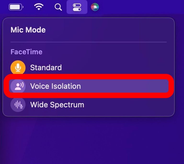 How to quickly enable Voice Isolation feature on Apple's Mac devices