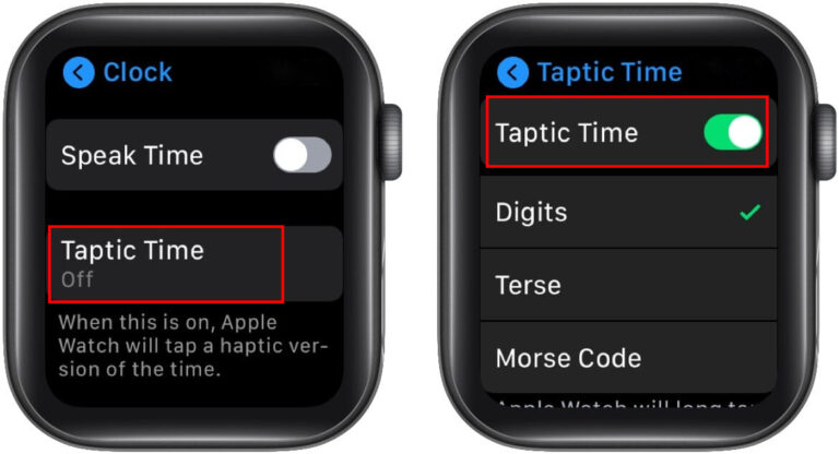 How to enable Taptic Time feature on Apple Watch