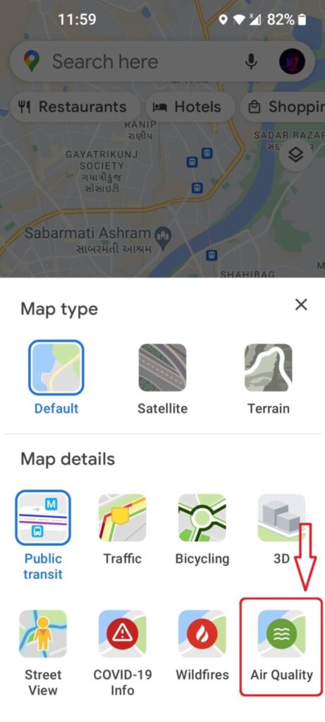 How to Check Air Quality Index in Google Maps
