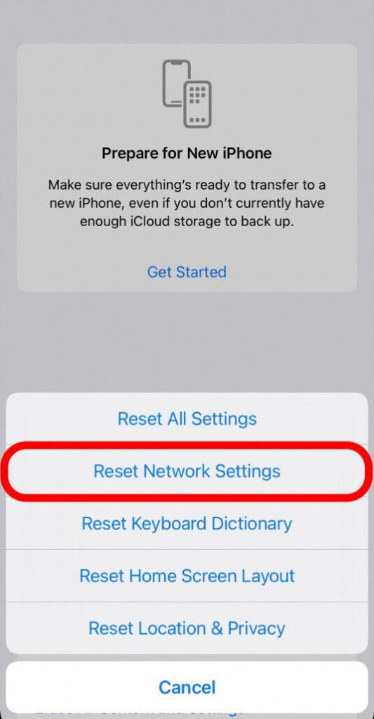 How to easily reset Network Settings on Apple iPhone