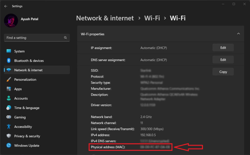 How to Find Your Windows 11 PC's MAC Address?