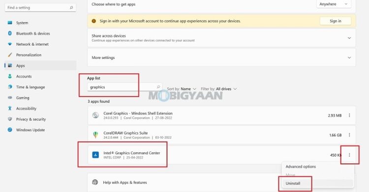 How to remove or uninstall graphics drivers in Windows 11