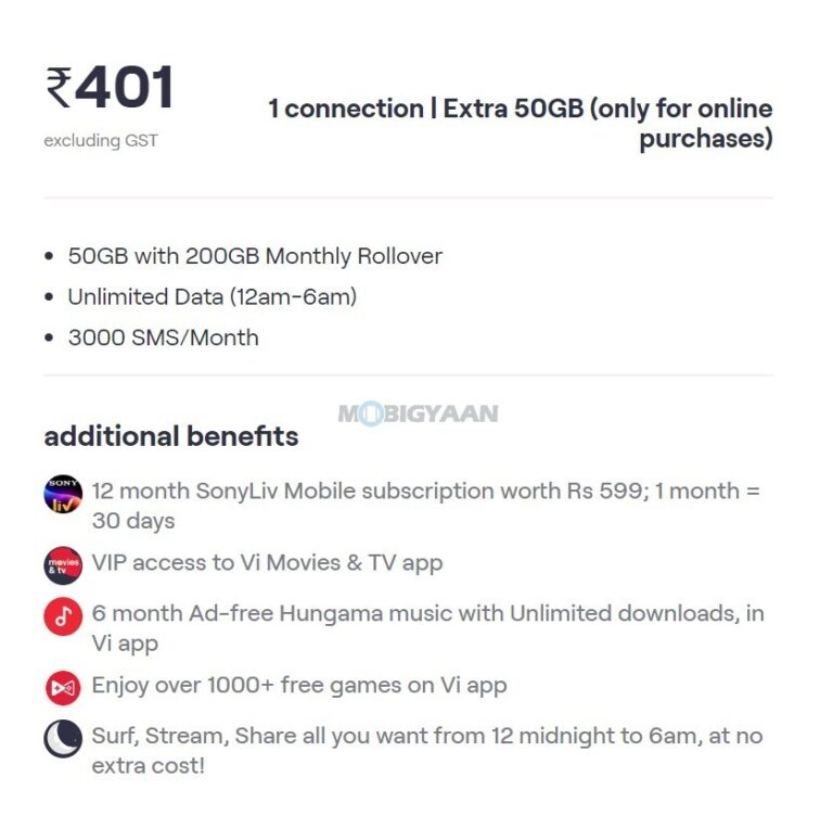 Vodafone Idea (Vi) launches new Vi Max plans starting at ₹401 for ...