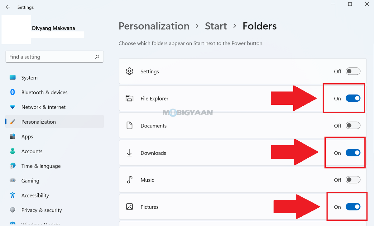 How to add folders to Start menu for quick access in Windows 11