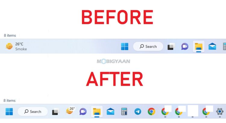 How to move icons on the left side in Taskbar [Windows 11]