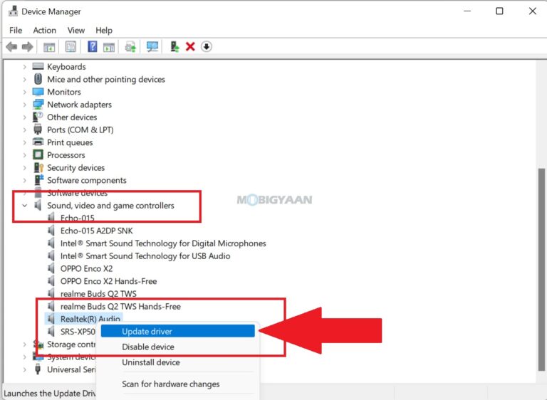 How to update Audio Drivers on Windows 11