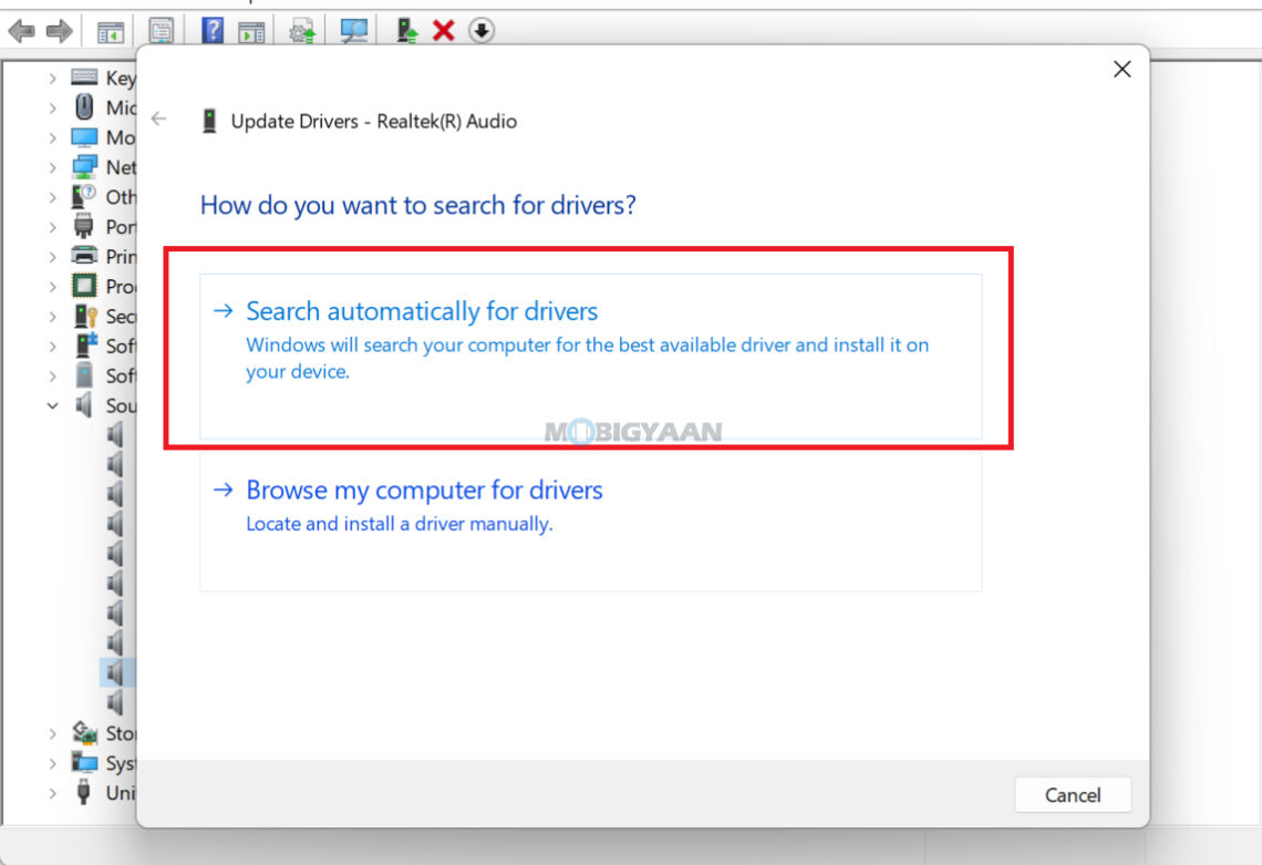 How to update Audio Drivers on Windows 11