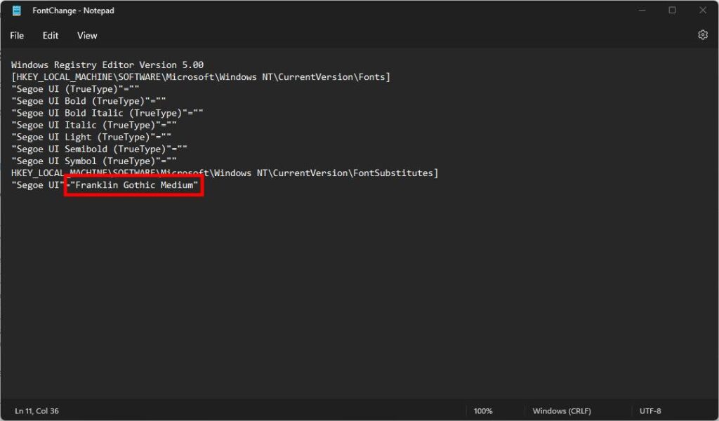 How to quickly and easily change system font in Windows 11