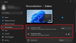 How to make Taskbar color Black in Windows 11