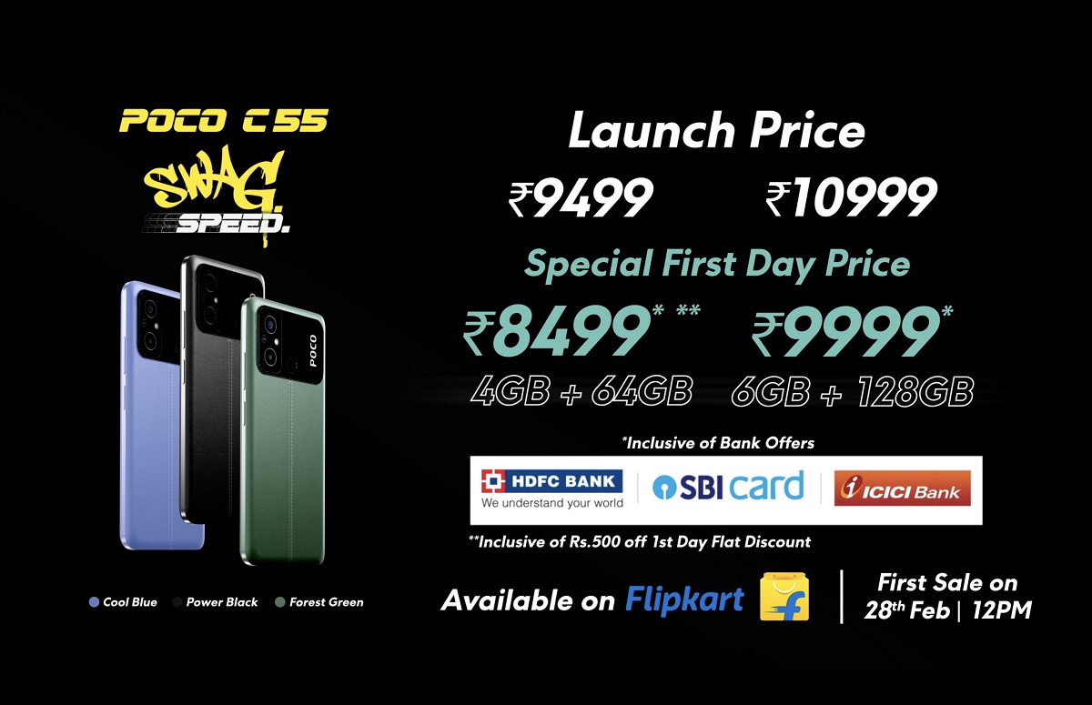 POCO C55 - Price In India, Specifications, Features, Availability, Offers