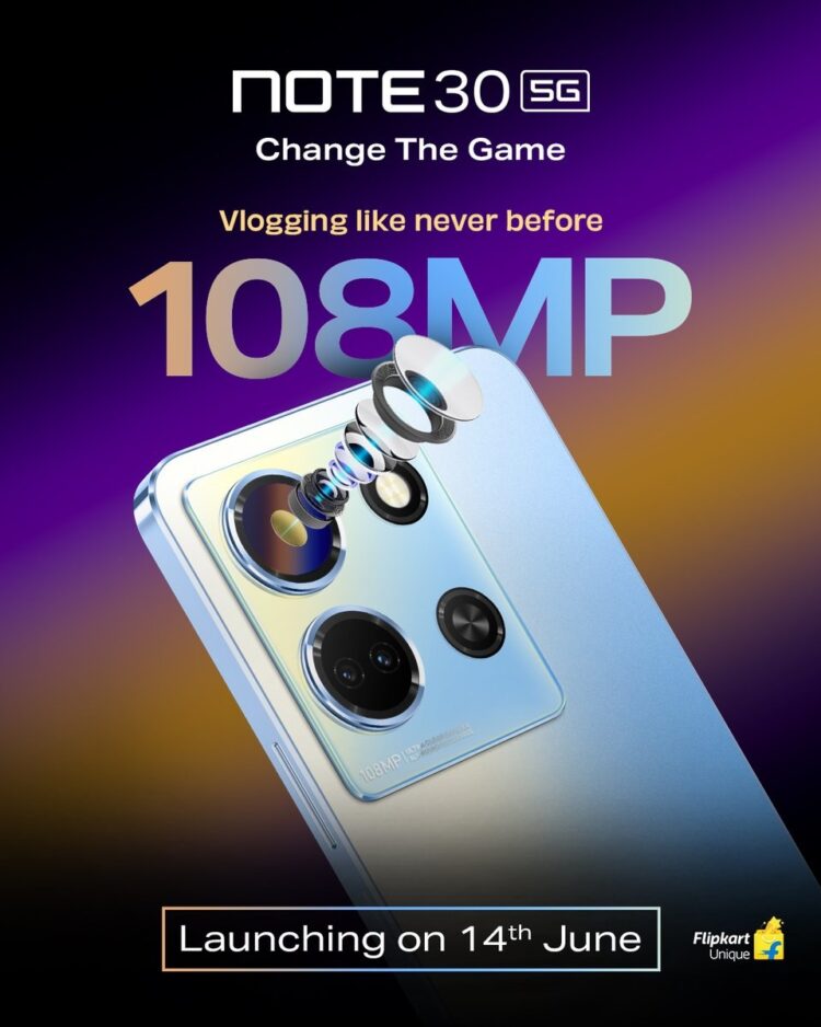 Infinix Note 30 5G is launching in India on 14th June, will feature 108MP camera, Dimensity 6080 ...