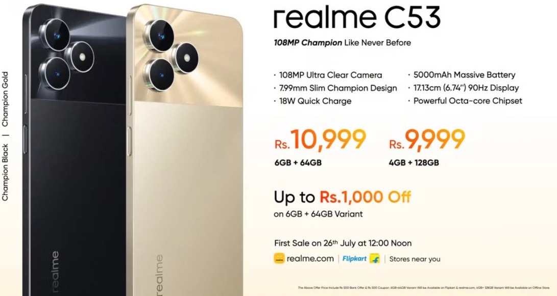 realme C53 - Price In India, Specifications, Features, Availability, Offers