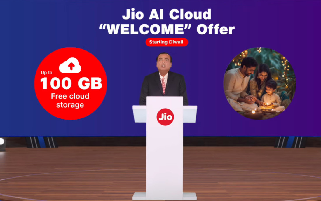 Jio announces AI-Cloud welcome offer with up to 100 GB free storage