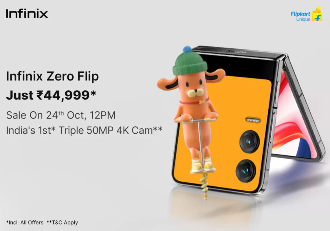 Infinix ZERO Flip 5G goes on sale today in India starting at ₹44,999 ...