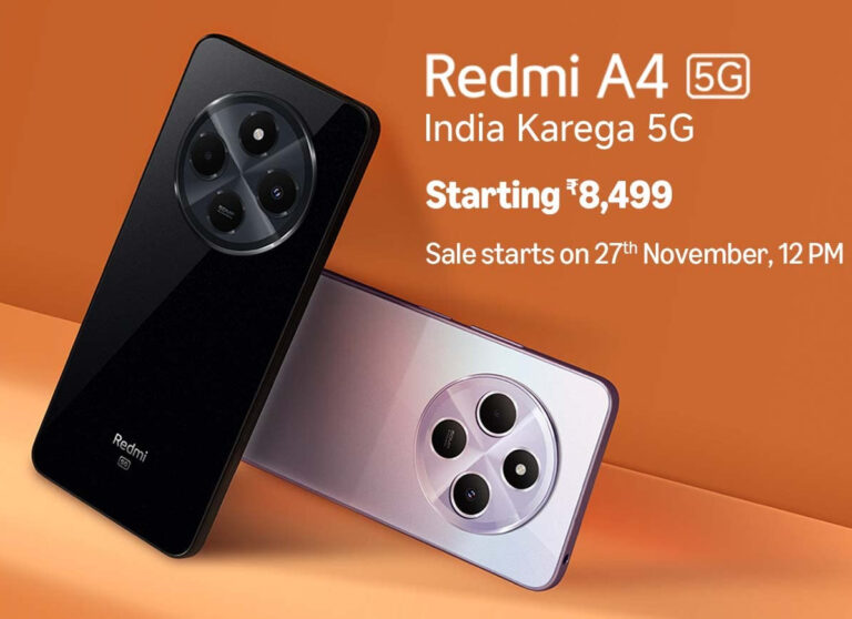 Redmi A4 5G launched in India at ₹8,499 featuring 5G connectivity ...