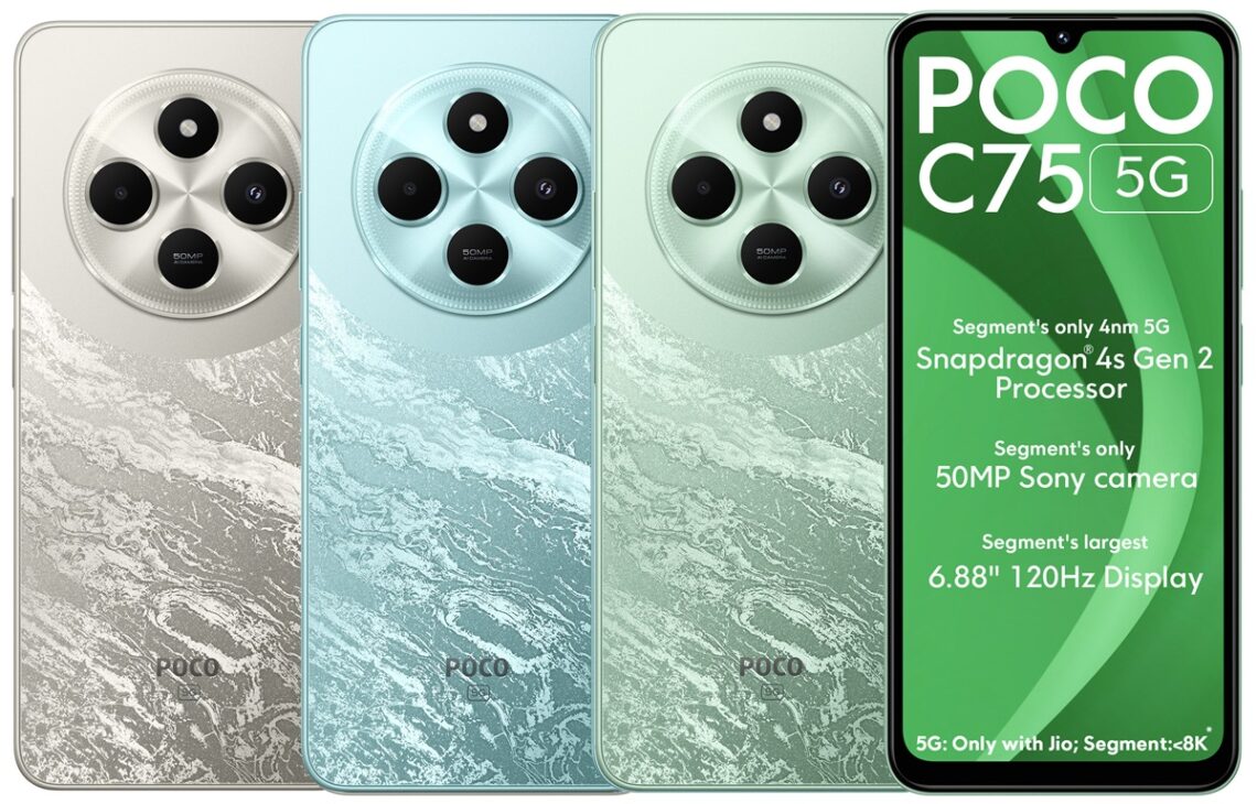 POCO C75 5G launched at ₹7,999 introductory price featuring Snapdragon ...