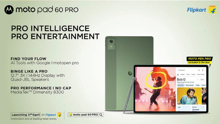 moto pad 60 PRO set to launch in India on 17th April alongside moto ...